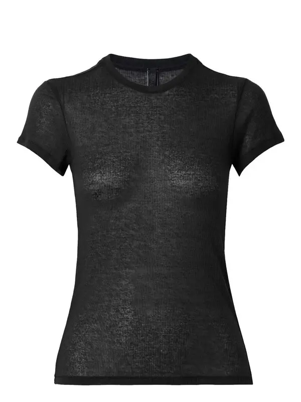 SKIMS Sheer Stretch-jersey T-shirt - Black