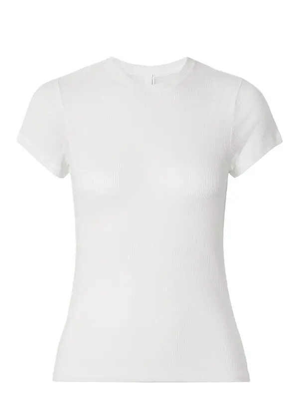 SKIMS Sheer Stretch-jersey T-shirt - White