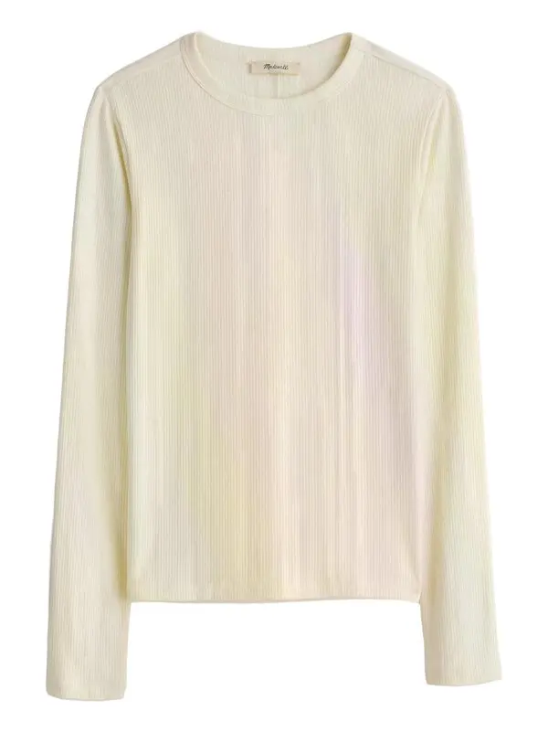 Madewell Ribbed Long-sleeve Tee - Winter White