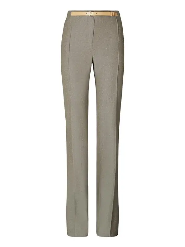 Tory Burch High-waisted Wool Pants - Mountain Ash Ground/marshmallow Fleck