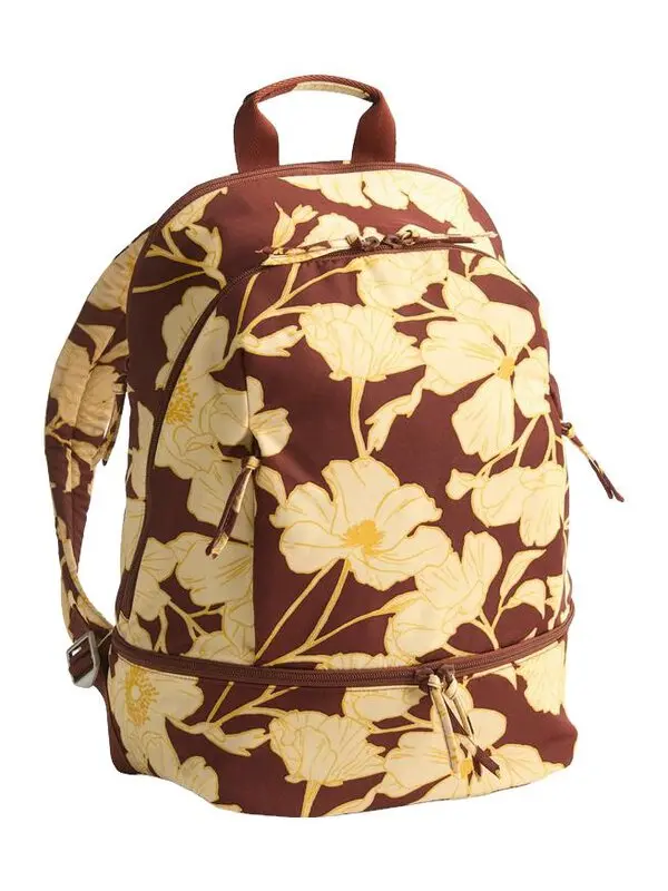 VERA BRADLEY Chancery Backpack - Brown/yellow
