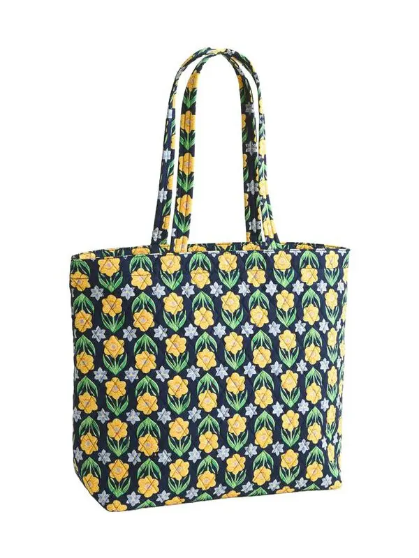 VERA BRADLEY Original Zip Tote Bag - Blue/yellow
