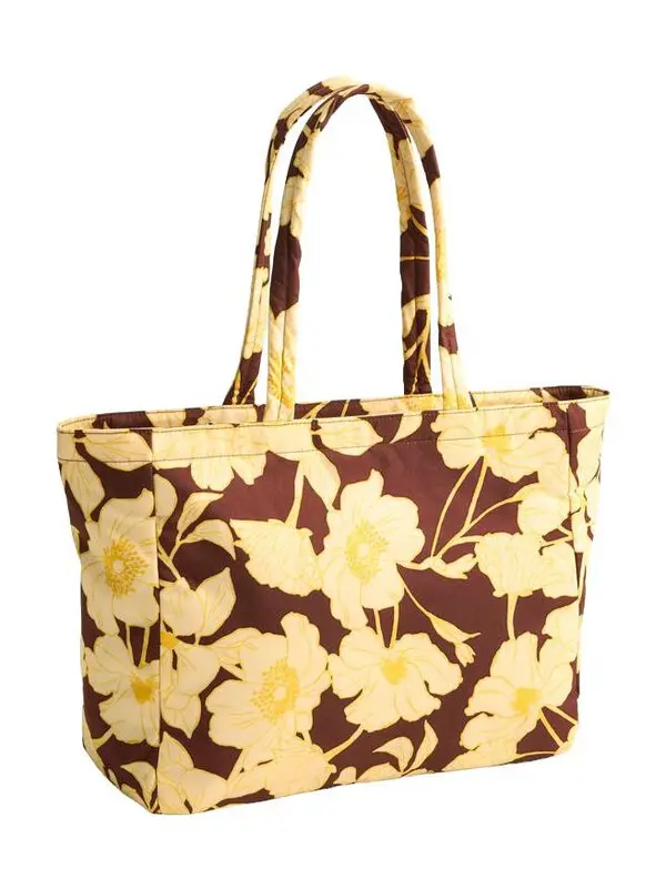 VERA BRADLEY Hathaway Tote Bag - Brown/yellow