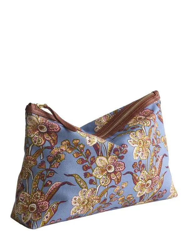 VERA BRADLEY Large Pouch - Blue/brown