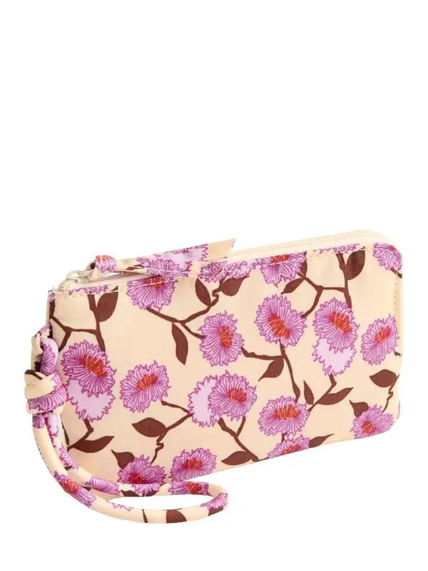 VERA BRADLEY Zip Wristlet - White/purple