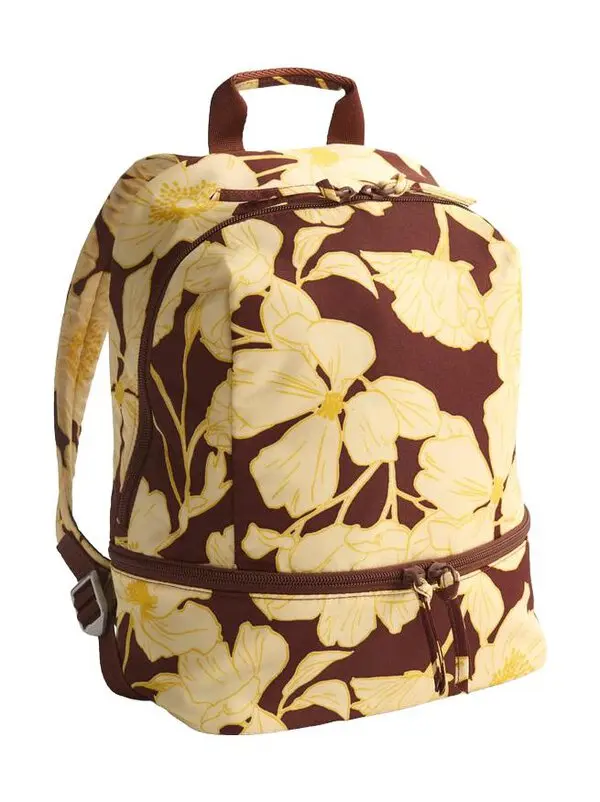 VERA BRADLEY Small Chancery Backpack - Brown/yellow