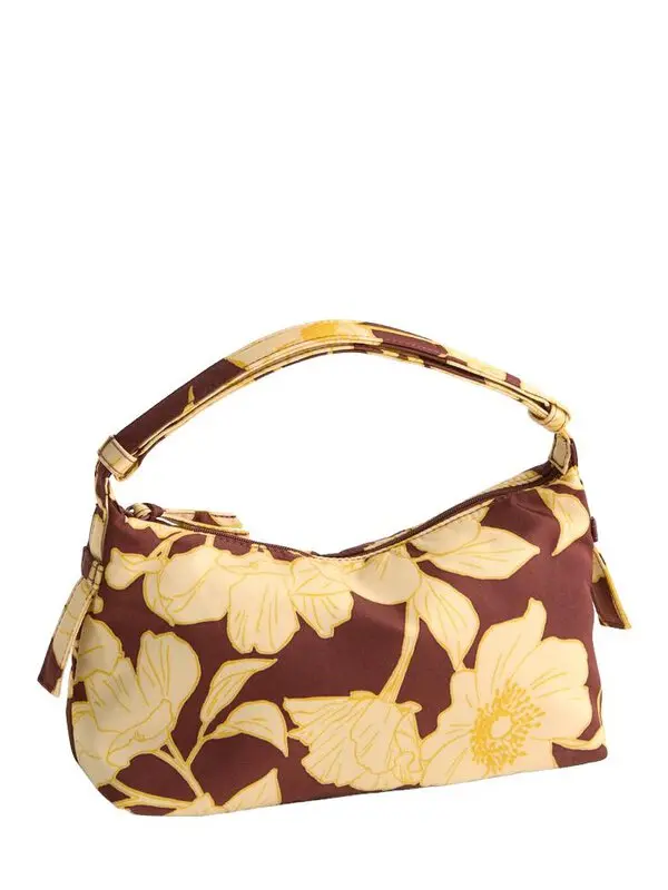 VERA BRADLEY Roxbury Crescent Shoulder Bag - Brown/yellow