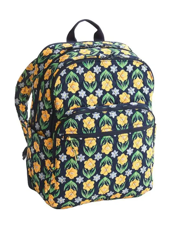 VERA BRADLEY Large Bancroft Backpack - Blue/yellow