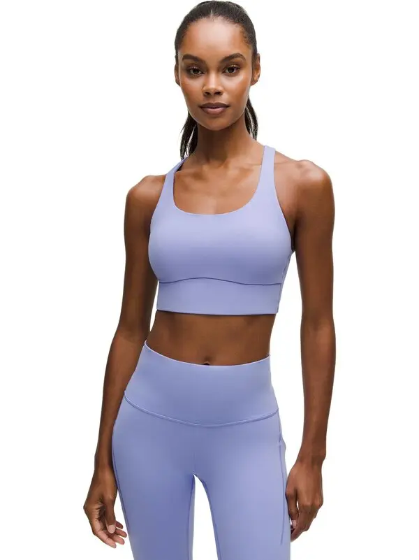 Lululemon Energy Longline Bra Medium Support, B-d Cups - Dusty Lilac