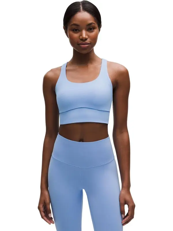 Lululemon Energy Longline Bra Medium Support, B-d Cups - Sinatra Blue