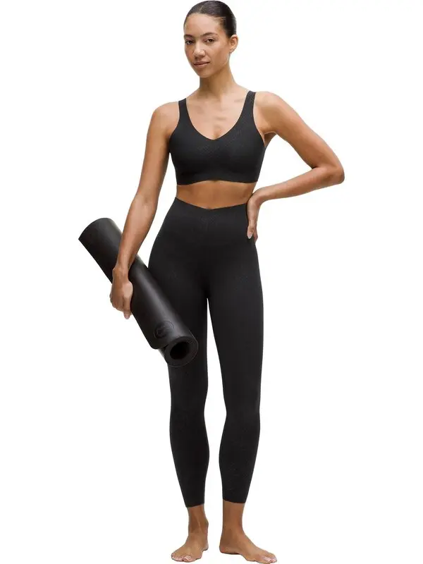 Lululemon Glow Up Super-high-rise 25" Tight - Snake Structure Emboss Black