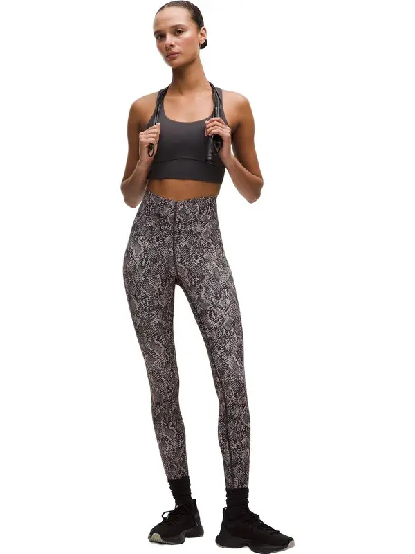 Lululemon Glow Up™ Super-high-rise 28" Tights - Snake Structure Grey Multi