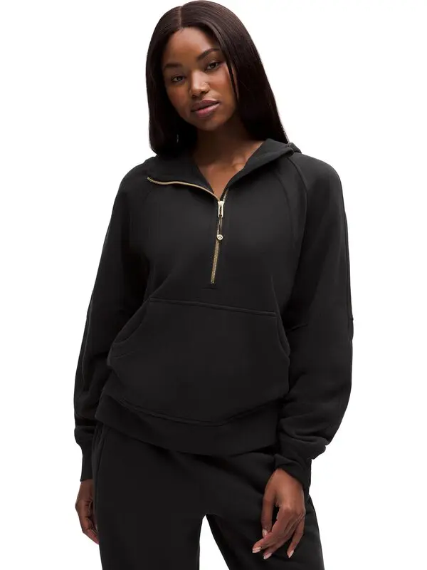 Lululemon Scuba Oversized Half-zip Hoodie - Black/gold