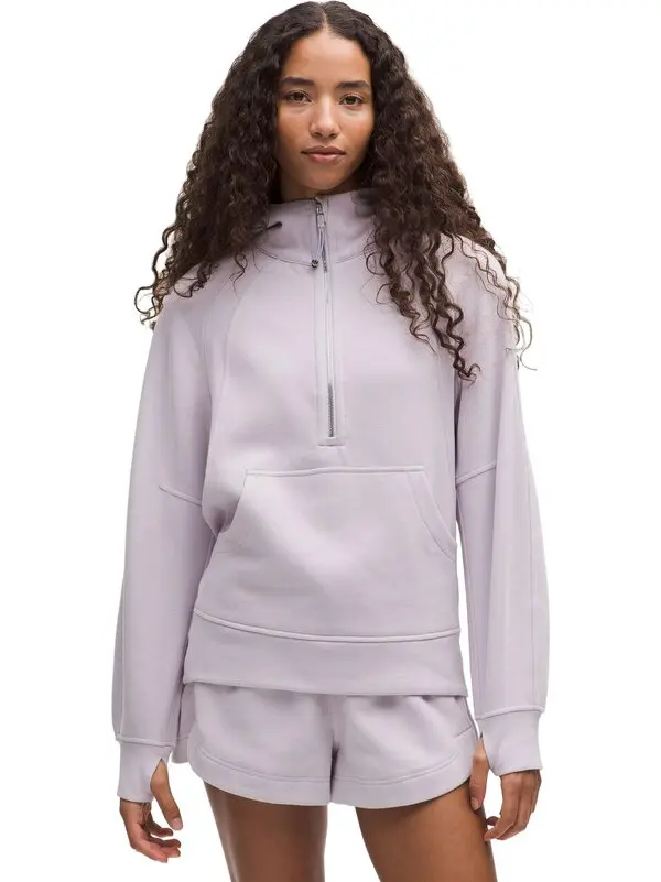Lululemon Scuba Oversized Half-zip Hoodie - Faint Lavender/silver