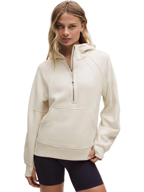 Lululemon Scuba Oversized Half-zip Hoodie - Light Ivory