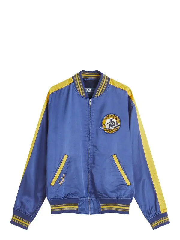 Polo Ralph Lauren Letterman Lined Bomber Jacket - Charter Blue X