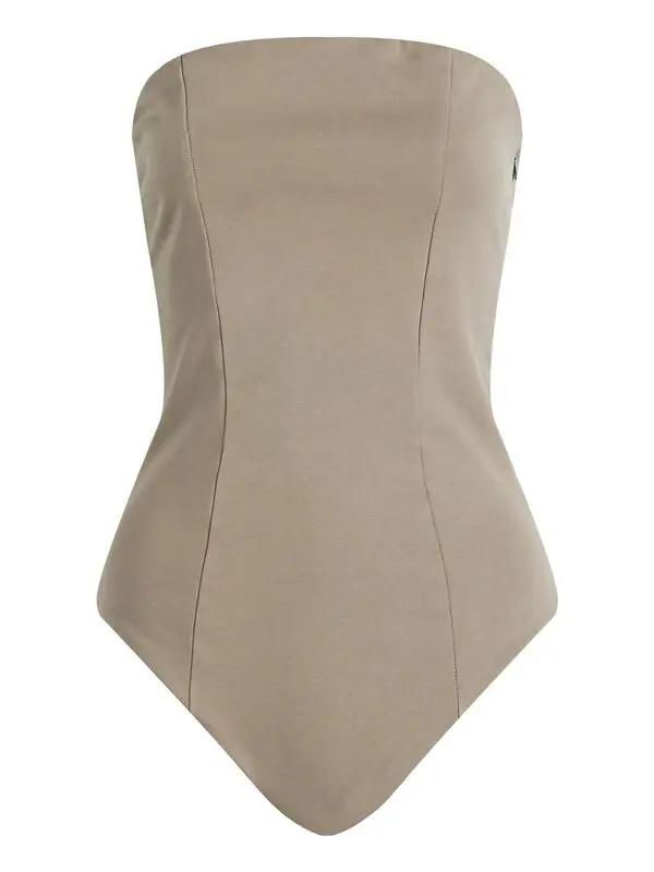 ENTIRE STUDIOS Pipette Bandeau Bodysuit - Ashen