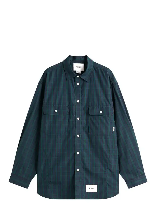 WTAPS Broadcloth Black Watch Check Shirt - Green
