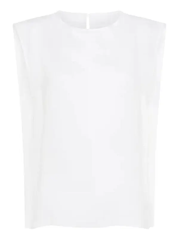 Momoni Sofia Asymmetric-detail Top - White