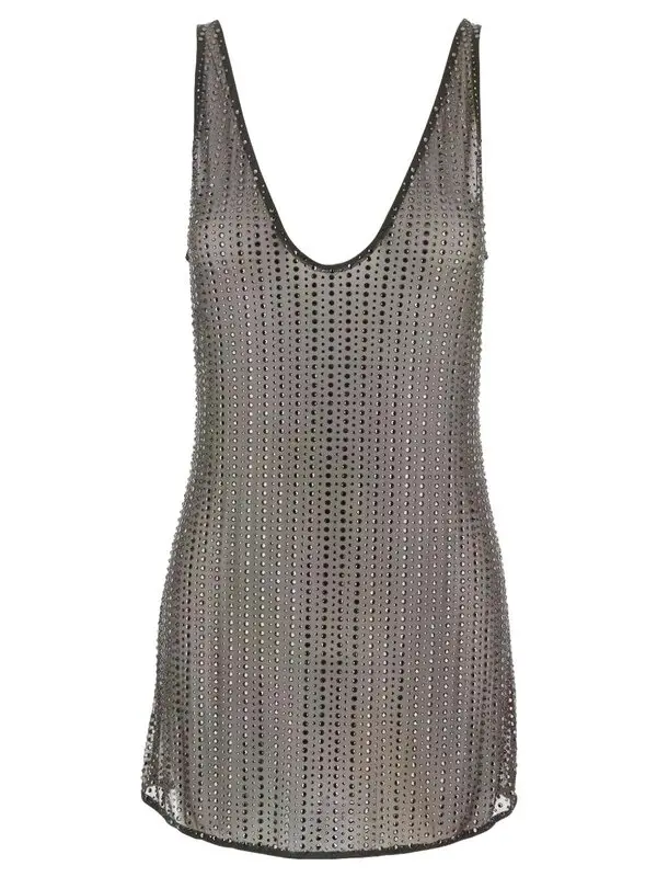 VENUJA Stud-embellished Mini Dress - Grey