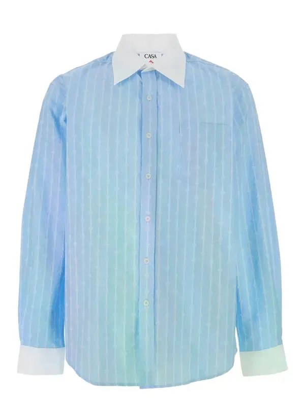 Casablanca Laurel Monogram Shirt - Blue