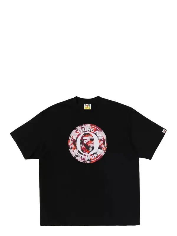 A BATHING APE Camouflage-graphic T-shirt - Black