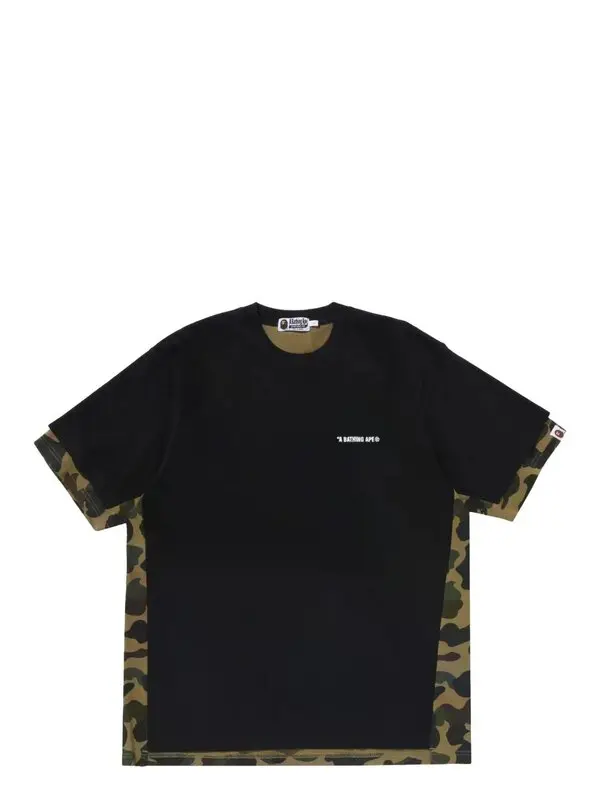 A BATHING APE Camouflage-panelled T-shirt - Black