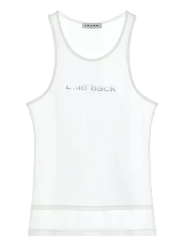 LOW CLASSIC Text-graphic Tank Top - White