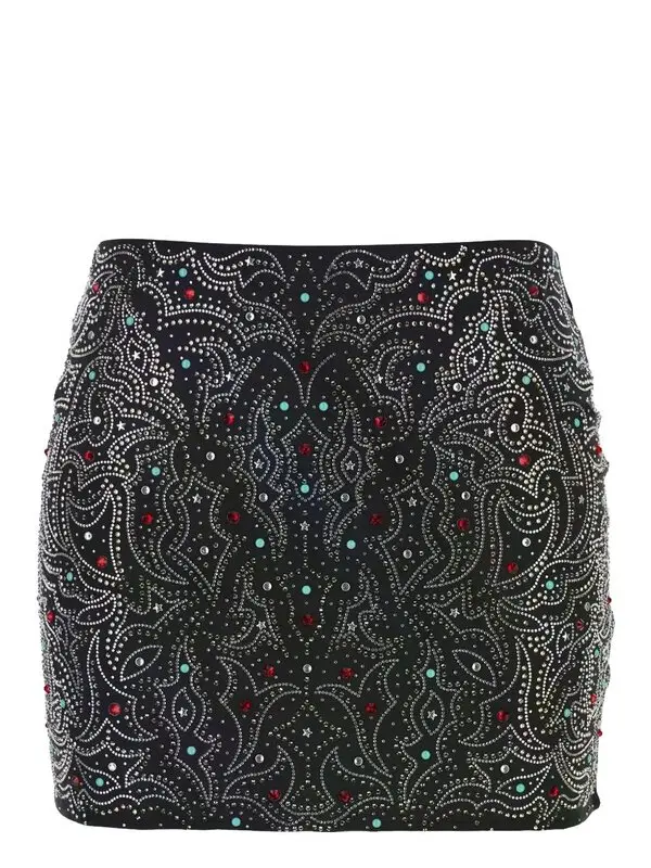 VENUJA Sequin-embellished Skirt - Black