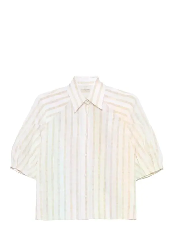 MAZZARELLI Claudia Striped Shirt - Neutrals