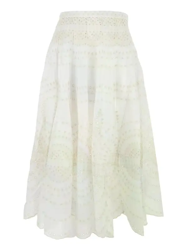 Charo Ruiz Ibiza Livvy Midi Skirt - White
