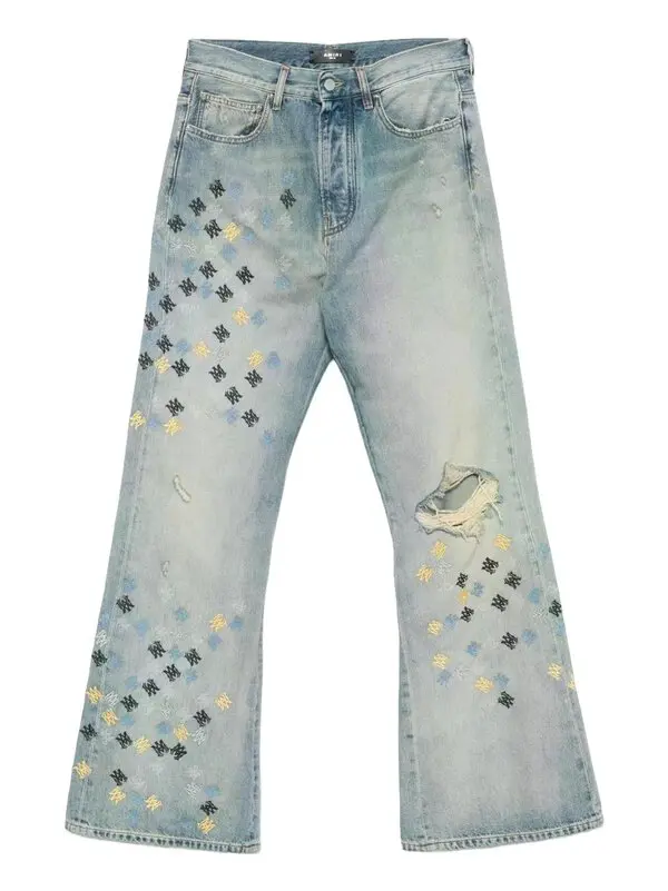 Amiri Embroidered Ma Jeans - Blue