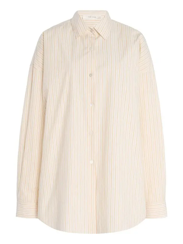 THE ROW Caster D Cotton Shirt - Stripe