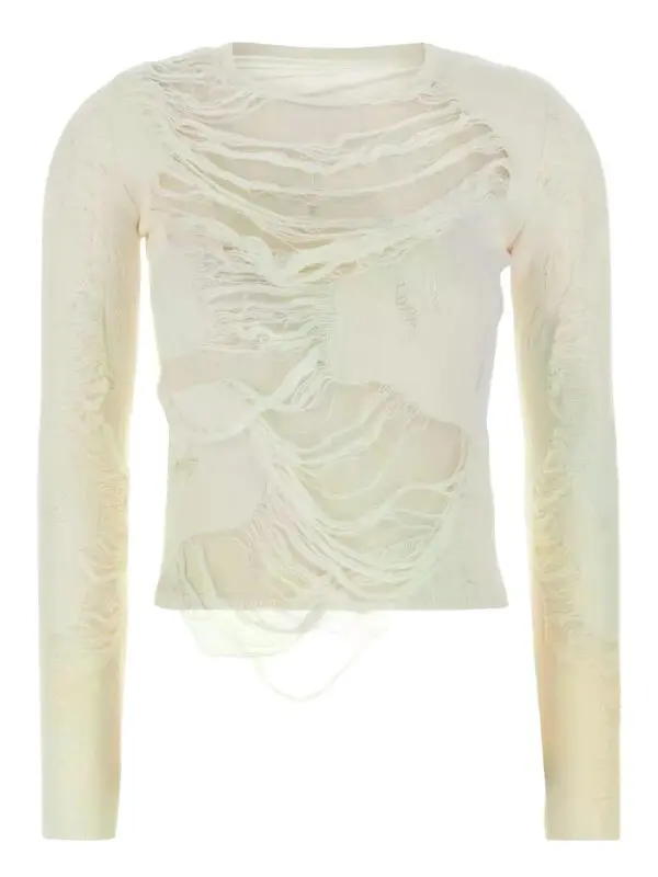 MAISON MARGIELA Ripped-effect Jumper - White