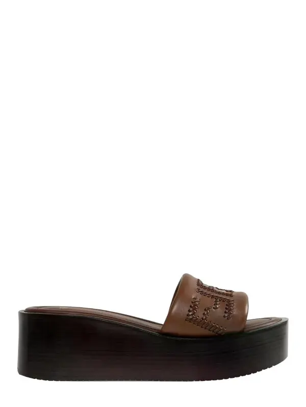 Fendi 60mm Sunshine Slides - Brown