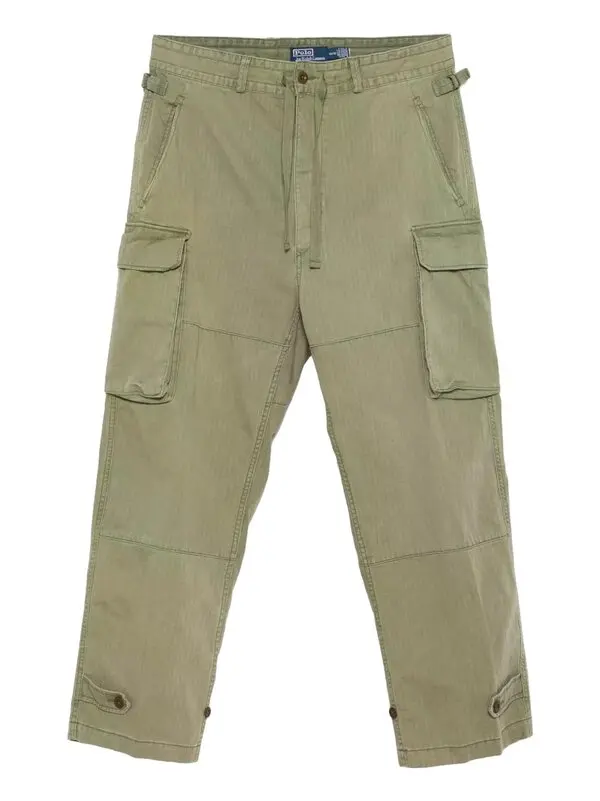 Polo Ralph Lauren Herringbone Cargo Trousers - Green