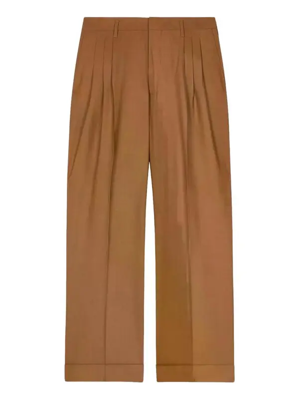 Paul Smith Wool Straight Trousers - Brown