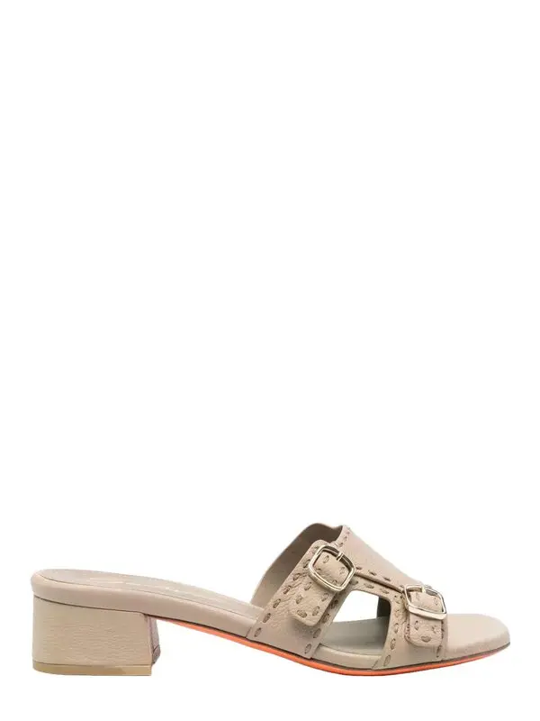 Santoni 35mm Buckle-detailed Sandals - Neutrals