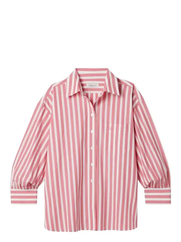 Suzie Kondi Kappa Striped Cotton-poplin Shirt - Pink