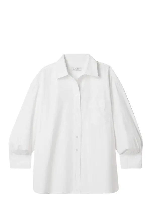 Suzie Kondi Kappa Cotton-poplin Shirt - White