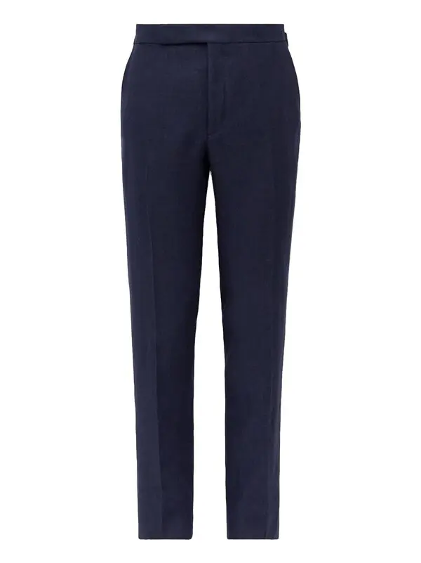 Ralph Lauren Slim-fit Linen Trousers - Blue