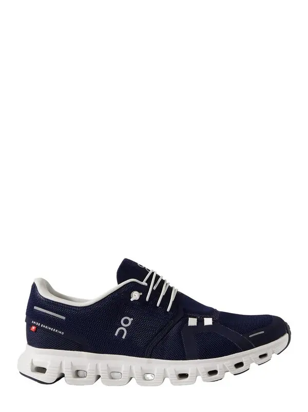 On Cloud 6 Rubber-trimmed Mesh Sneakers - Blue