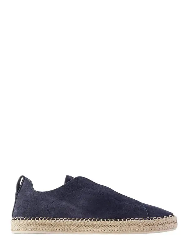 Zegna Triple Stitch™ Suede Slip-on Sneakers - Blue