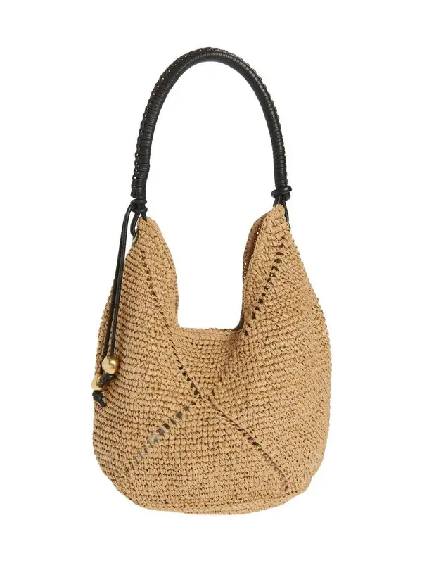 Madewell Camren Straw Shoulder Bag - Natural Multi
