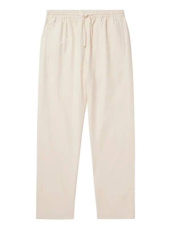 KARDO Roy Straight-leg Cotton-khadi Trousers - Neutrals