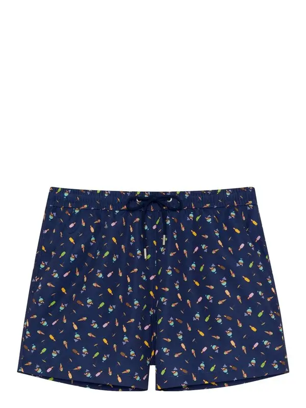 HOM Summer Beach Boxer - Navy Print