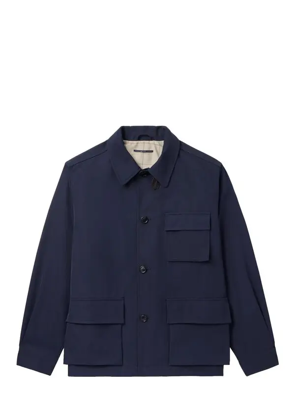 Dunhill Twill Shirt Jacket - Blue