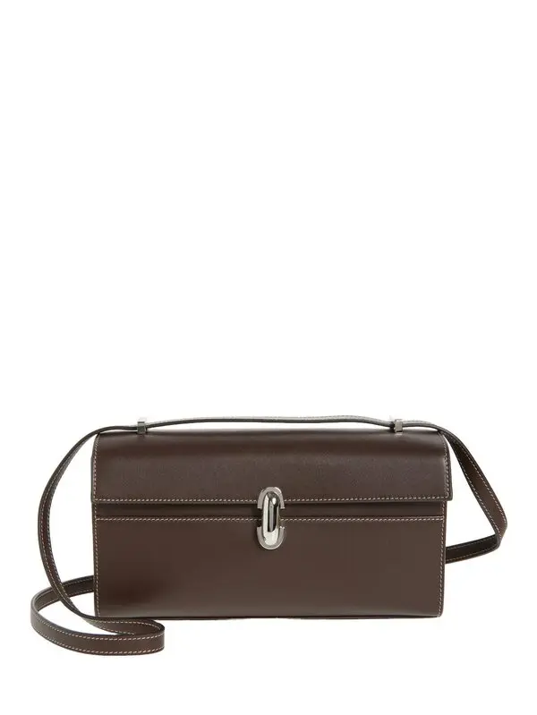 Savette Symmetry 26 Leather Crossbody Bag - Coffee