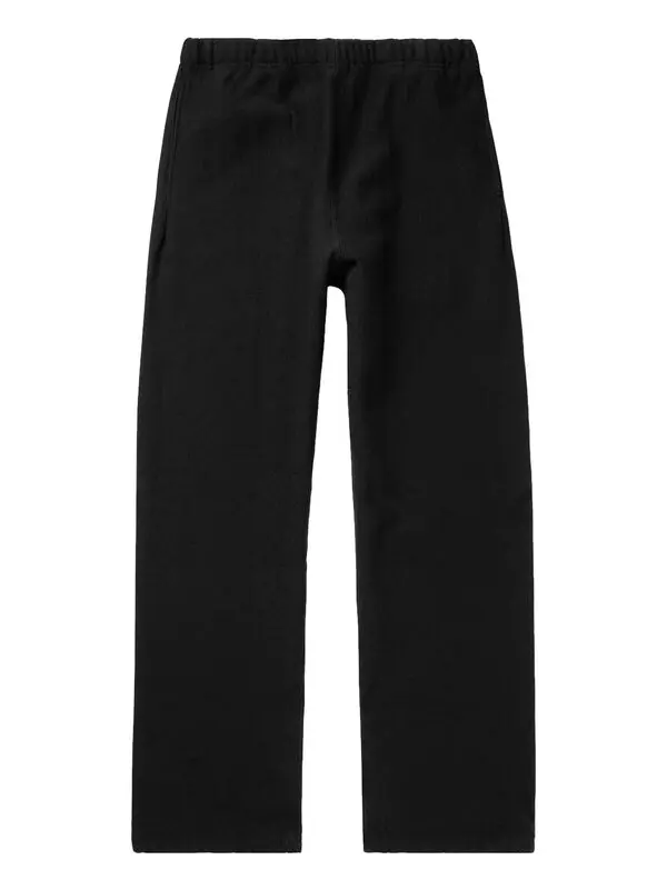 Auralee Straight-leg Cotton-jersey Trousers - Black
