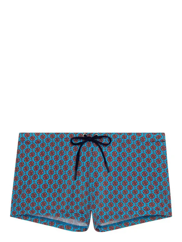 HOM Anglet Swim Shorts - Turquoise Print